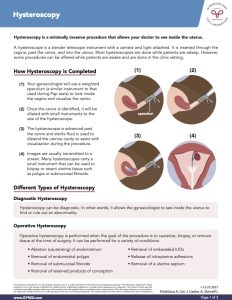 Hysteroscopy Procedure Information (PDF Download)