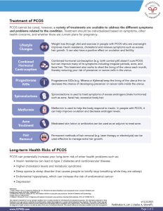Polycystic Ovary Syndrome (PCOS) - Information & Treatment