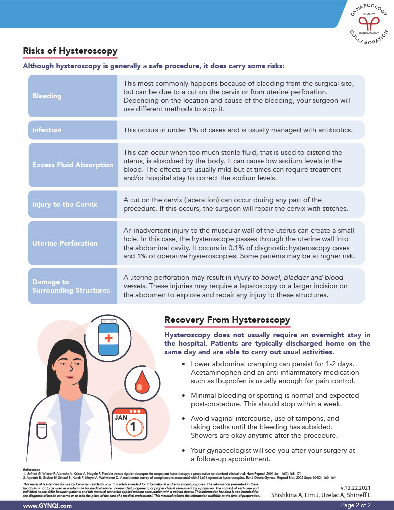 Hysteroscopy Procedure Information (PDF Download)