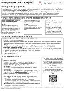 Postpartum Contraception Options And Considerations Pdf
